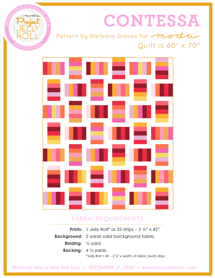 Moda Project Jelly Roll Patterns - Free Quilting Pattern 4-Pack PDF ...