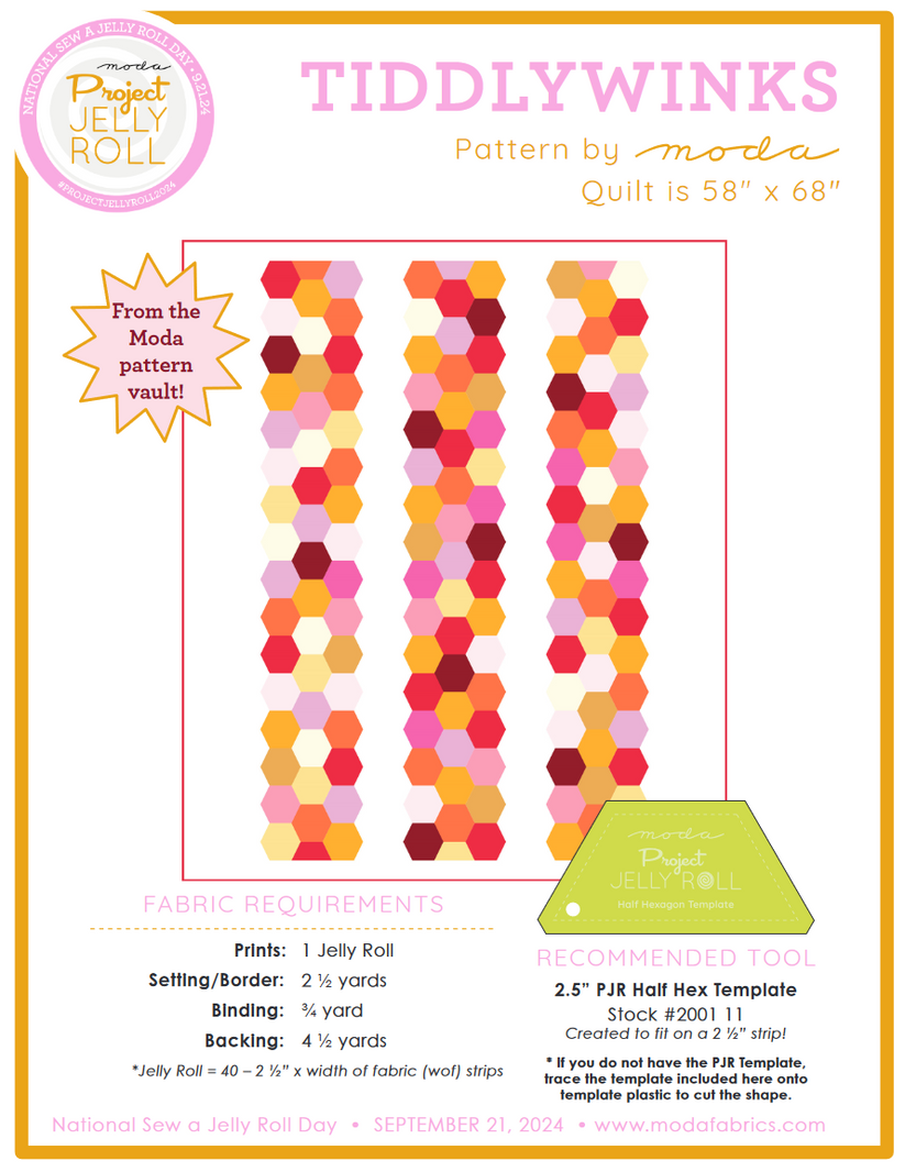 Moda Project Jelly Roll Patterns - Free Quilting Pattern 4-Pack PDF ...